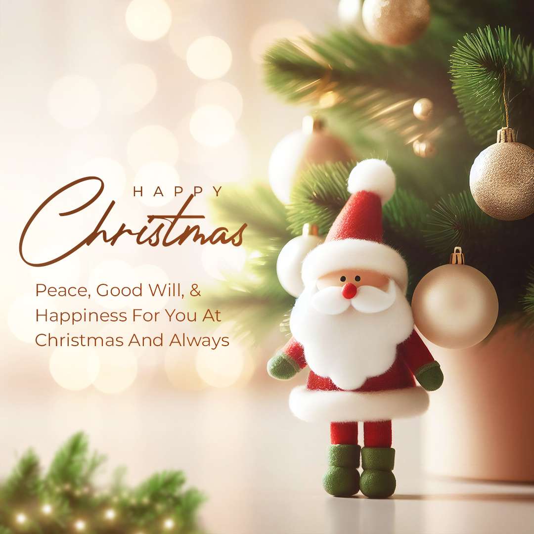 Minimal Santa Claus Merry Christmas PSD template - Pikstation
