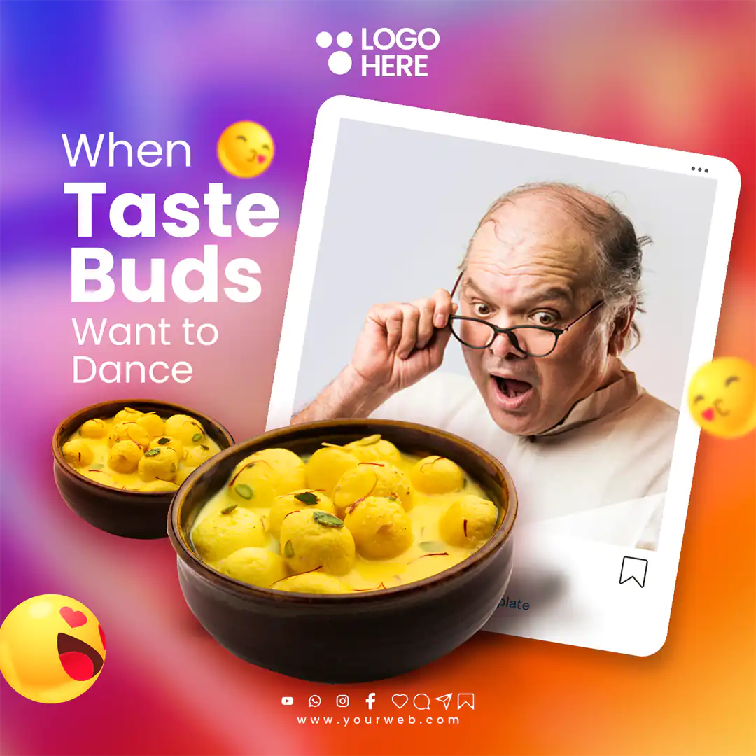 Delicious Sweets Promotion PSD – Ras Malai Food Flyer Template For Food ...