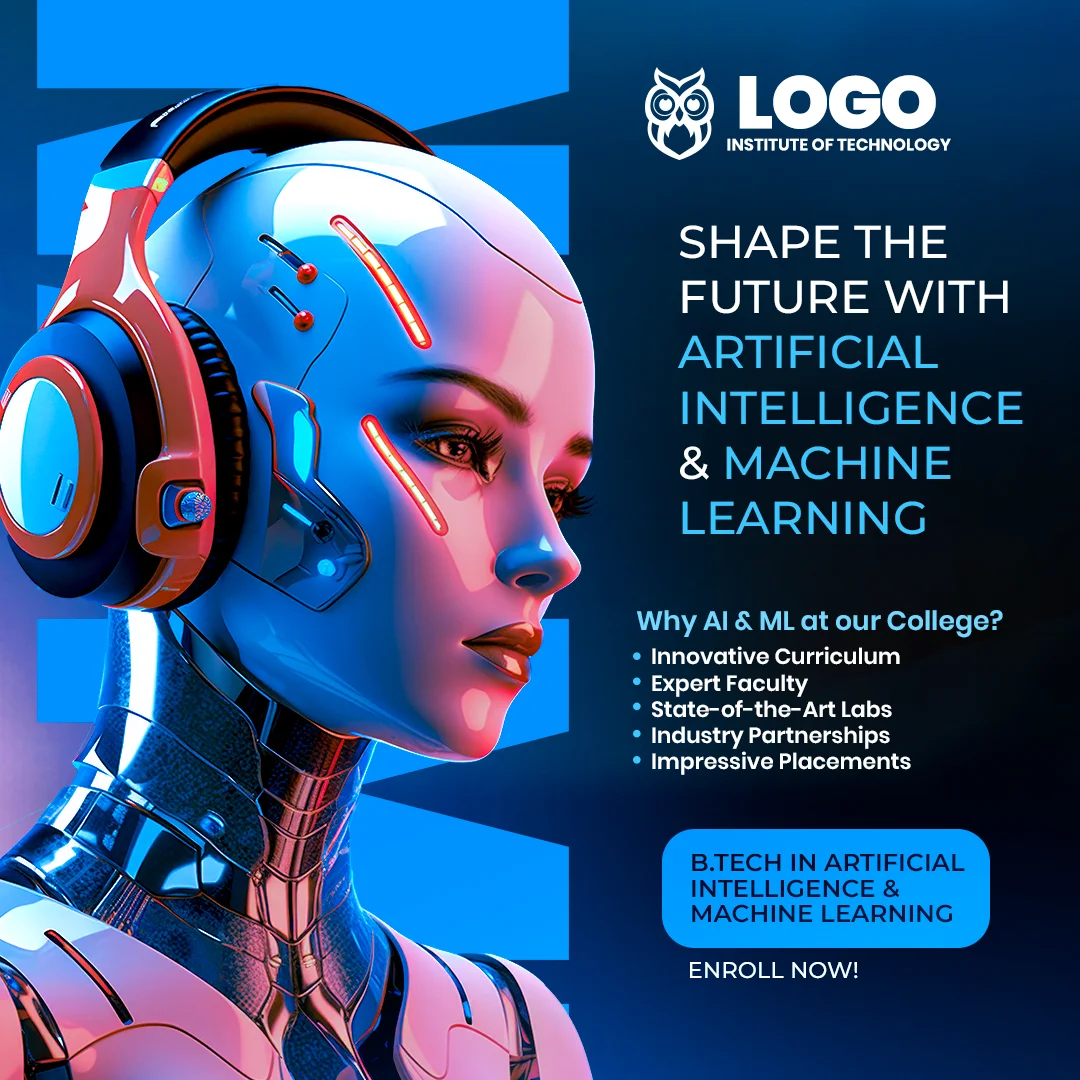 AI & Machine Learning Course Promotion – Futuristic Tech Education PSD ...