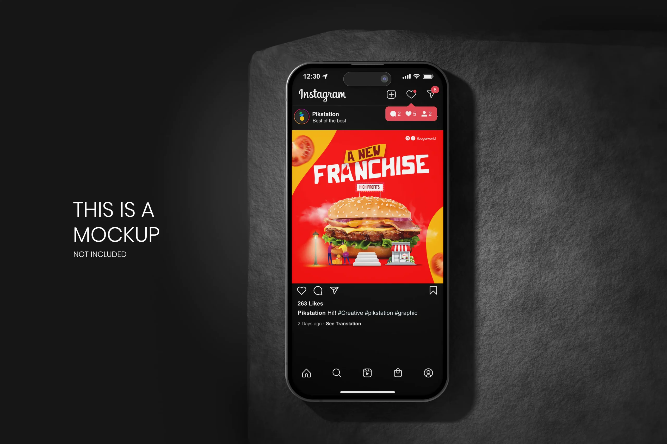 Burger Franchise Promotion Instagram PSD Template For Fast Food ...