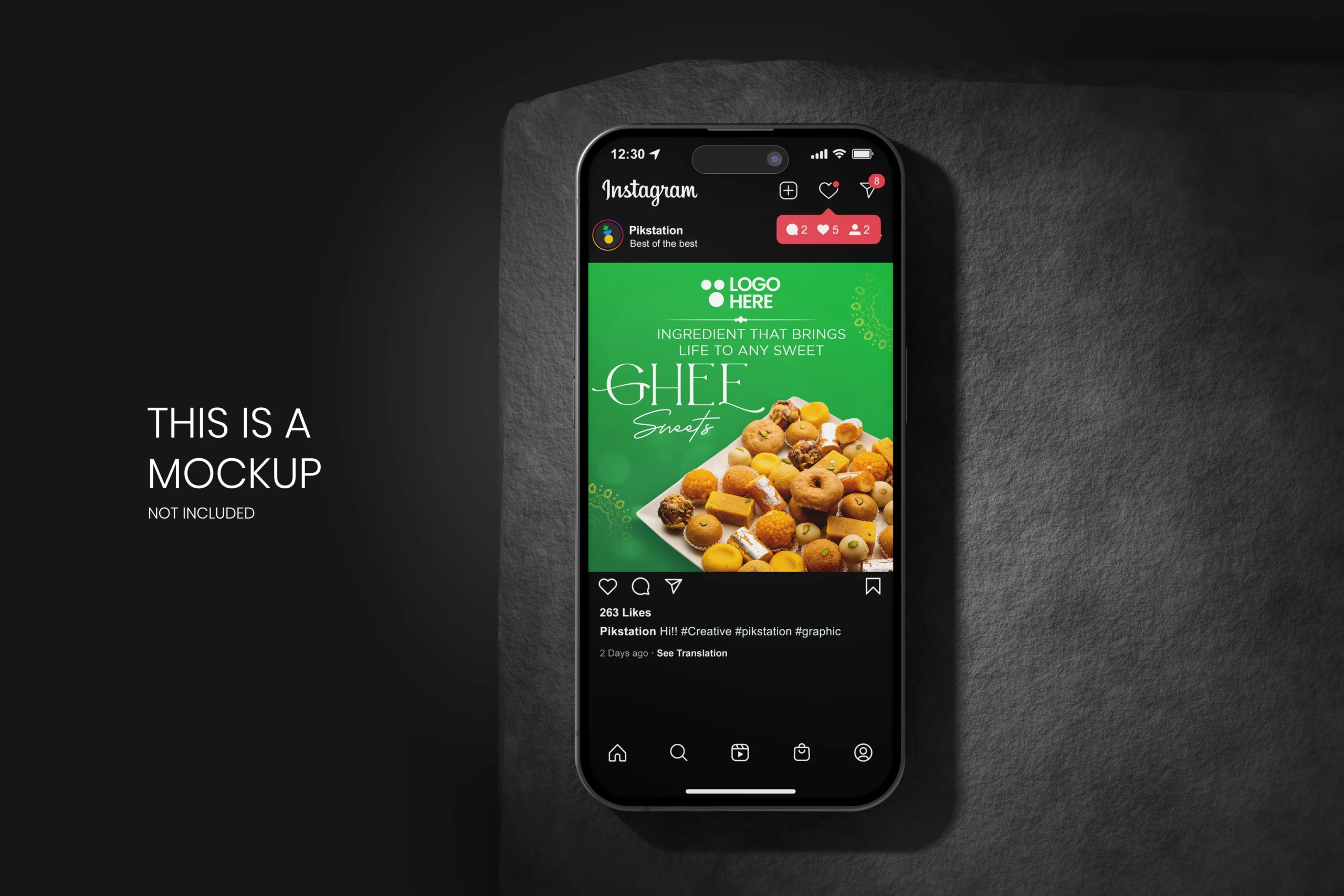 Editable Indian Sweets Promotional Poster Layout PSD – Ghee Mithai ...