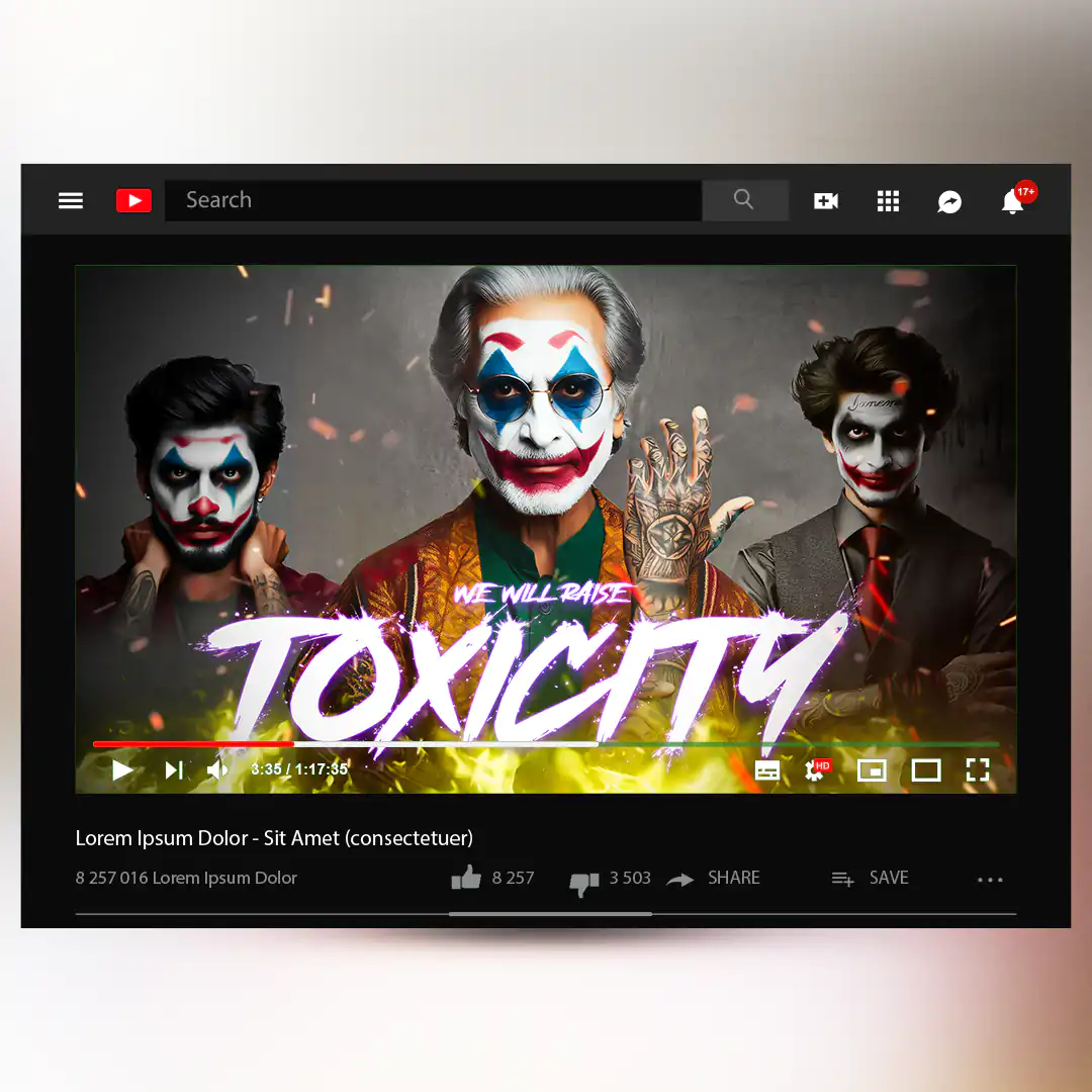 youtube Thumbnail PSD Template For Gaming, Cinematic Storytelling ...