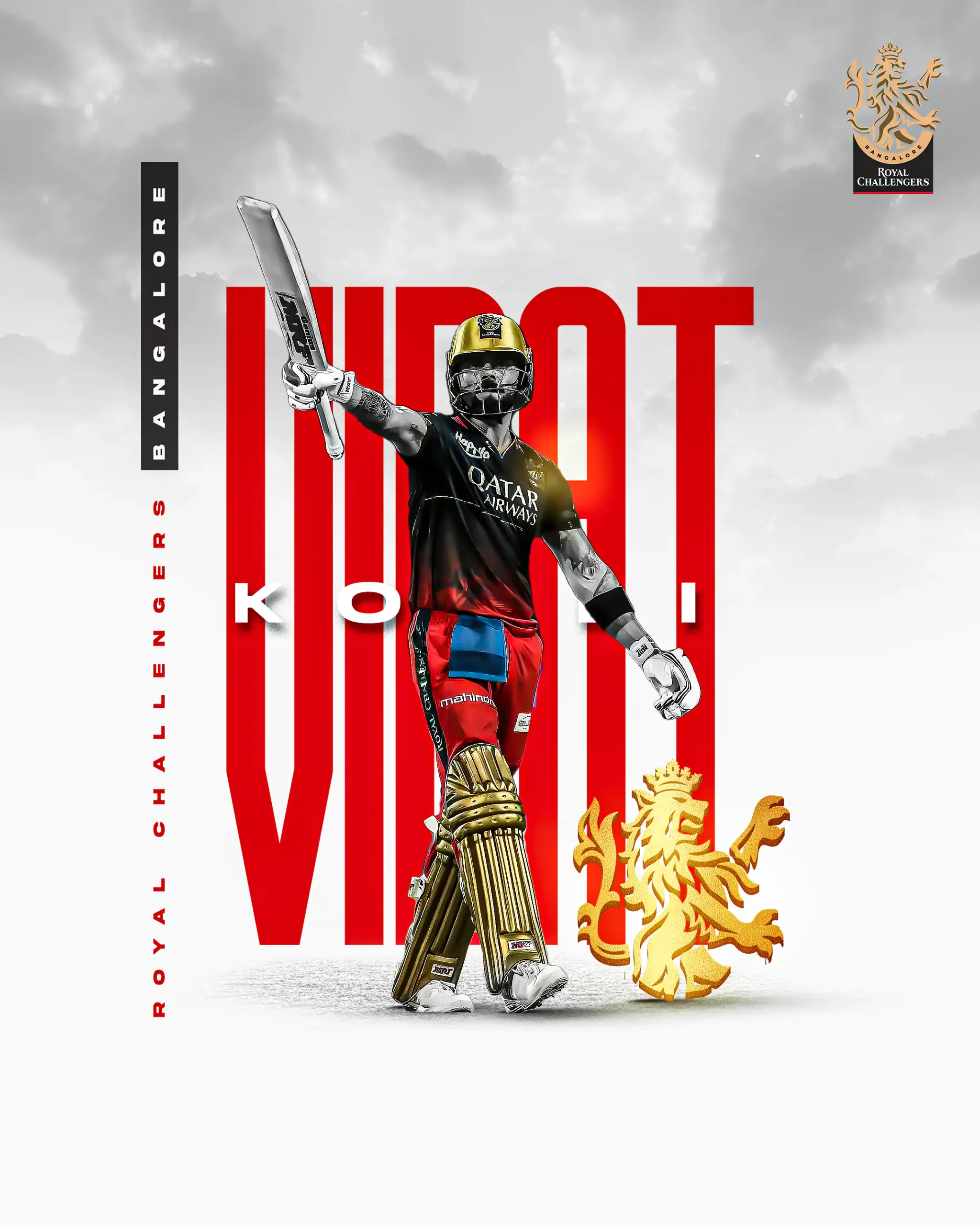 Virat Kohli IPL RCB Cricket flyer social media banner post – Pikstation