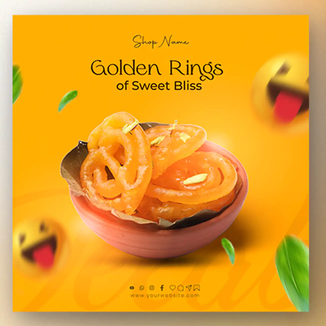 Food Offer Social Media PSD Sweet Dessert Promotion Instagram Post ...