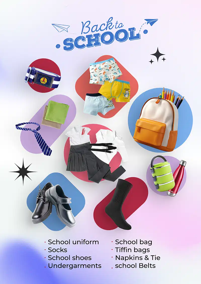 School Shopping Social Media Post PSD Template with Back to School ...